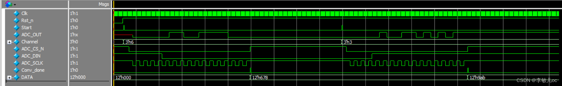 FPGA学习笔记：数据采集传输系统设计（三）：AD采集驱动ADC128S052_基于fpga的12位adc-CSDN博客