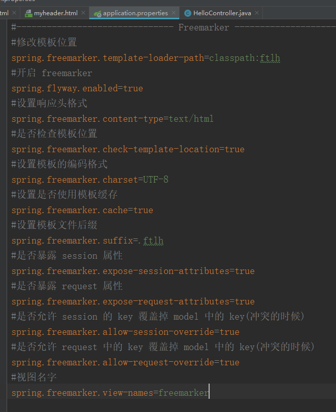 Springboot（二）——整合视图层（freemarker、thymeleaf、springboot 整合 Jsp）sp
