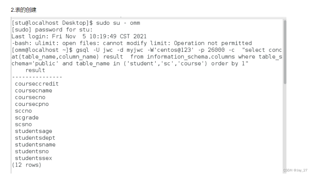 实验二 Sql Ddl语言及数据初始化基于opengaussopengaussddl语句 Csdn博客 