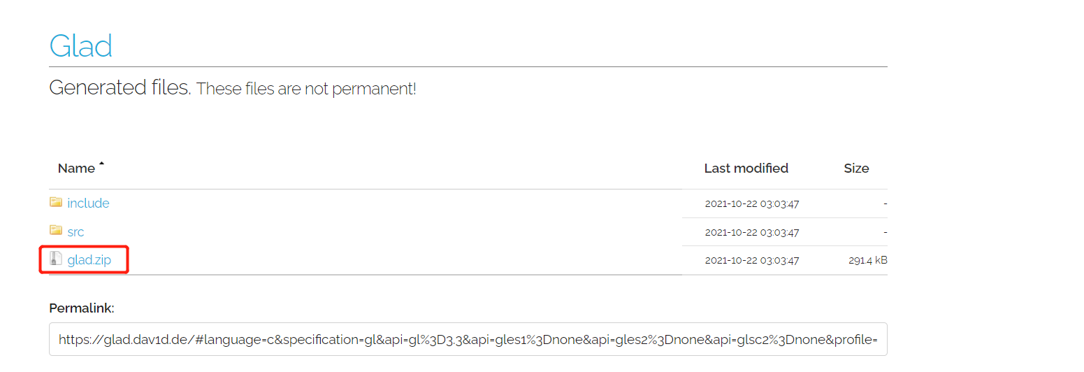 OpenGL学习002-配置GLAD_glad.dav1d de-CSDN博客