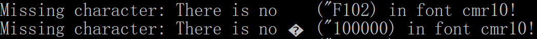 Missing character: There is no * in font cmr10_missing character: there ...