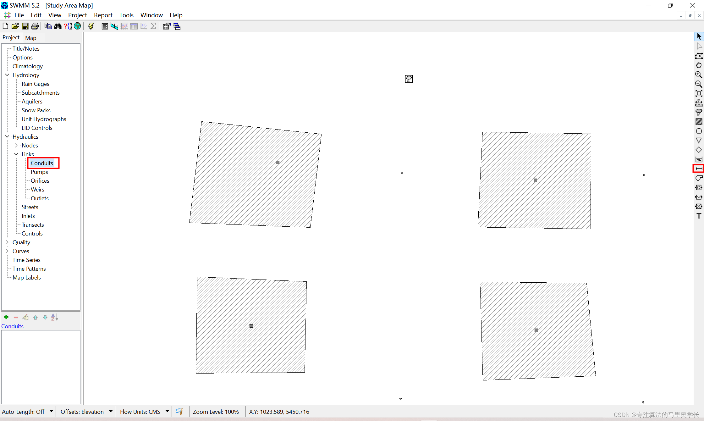 SWMM从入门到实践教程 02 快速入门案例的绘制-CSDN博客