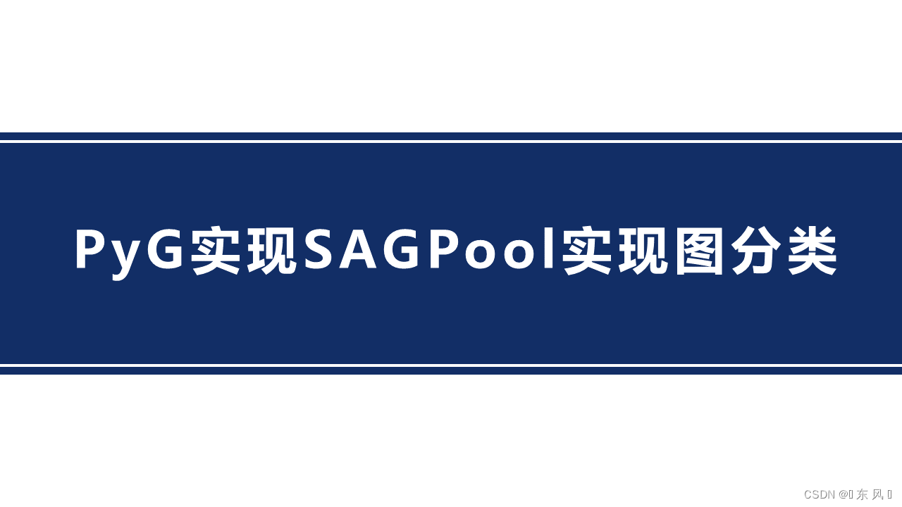 Pytorch+PyG实现SAGPool实现图分类_sagpooling-CSDN博客