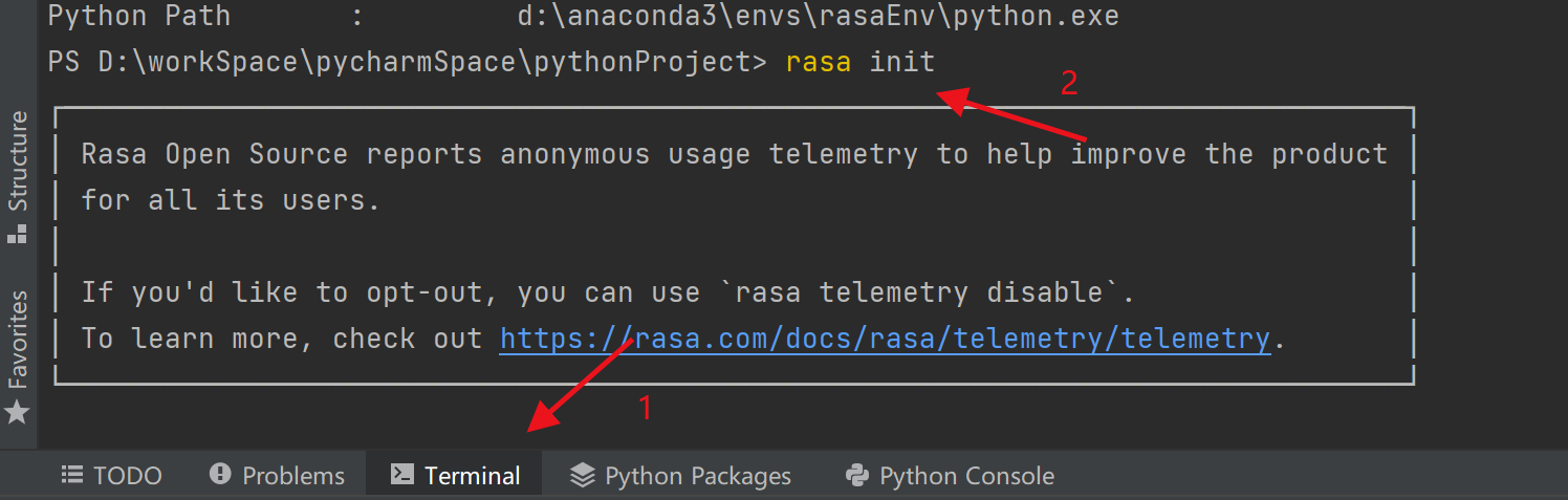 anaconda+pycharm配置rasa开发环境，并创建经典案例_怎么在anaconda更改rasa版本-CSDN博客