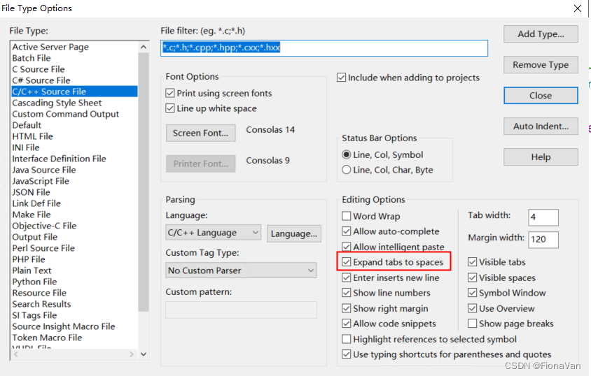 Source insight--Tab缩进直接给空格_sourceinsight 缩进设置为空格-CSDN博客