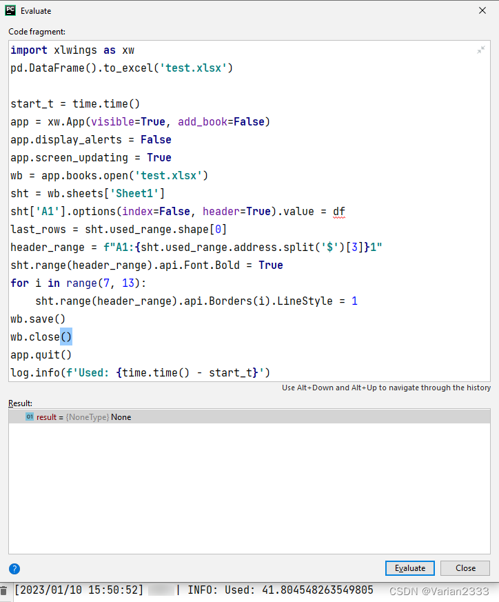 『Python』『Xlwings』逆天的大文件读写速度_python xlwings 写文件过慢-CSDN博客