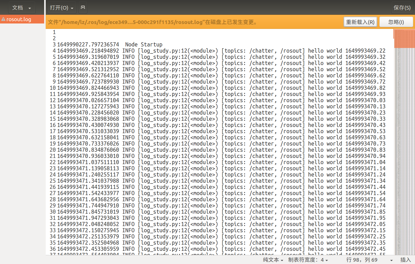ROS学习—log功能的使用_rospy.loginfo-CSDN博客