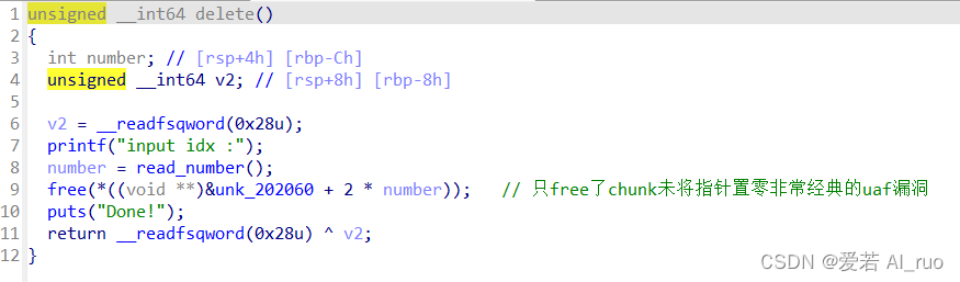 de1ctf_2019_weapon【buuctf刷题】【stdout泄露libc、fastbin attack】_ctf libc2.23 fast bin-CSDN博客