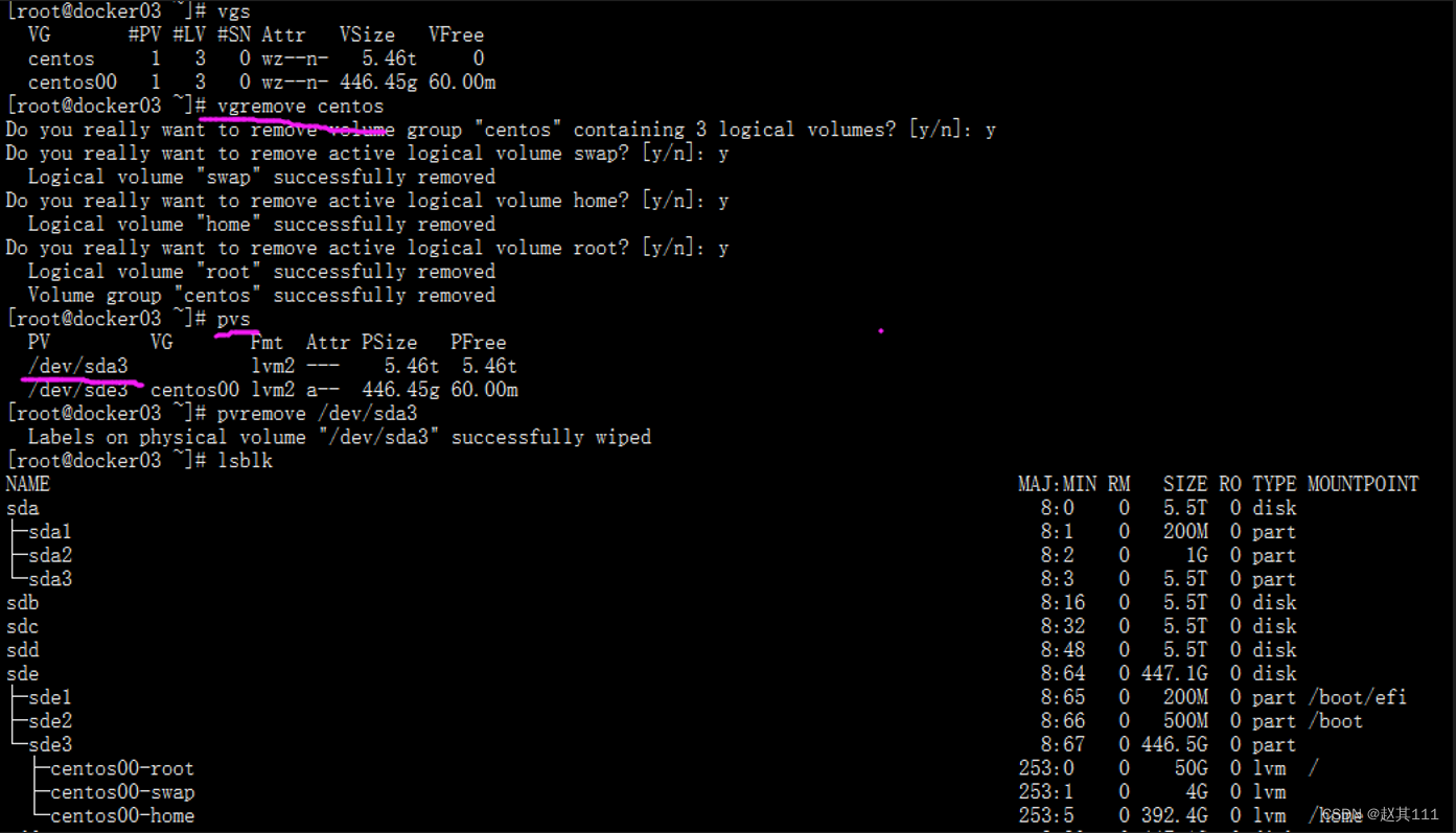硬盘挂载，卸载lvm分区_分区挂载到根目录后可以卸载码-CSDN博客