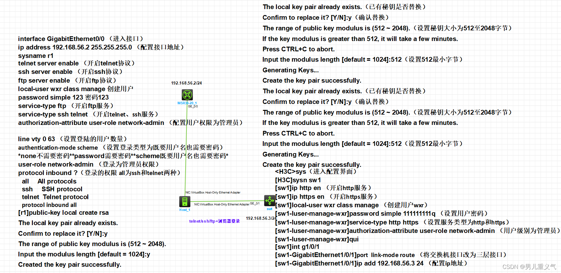 H3C SSH/TELNET/FTP WEB界面_h3c打开web界面命令-CSDN博客