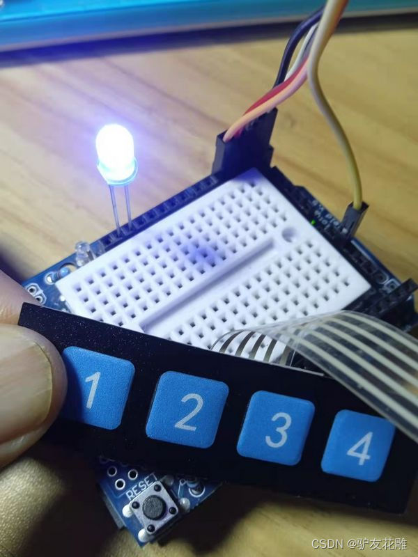 【雕爷学编程】arduino动手做（62） 1排4键薄膜开关四位电容按键模块3arduino 薄膜键盘 Csdn博客 