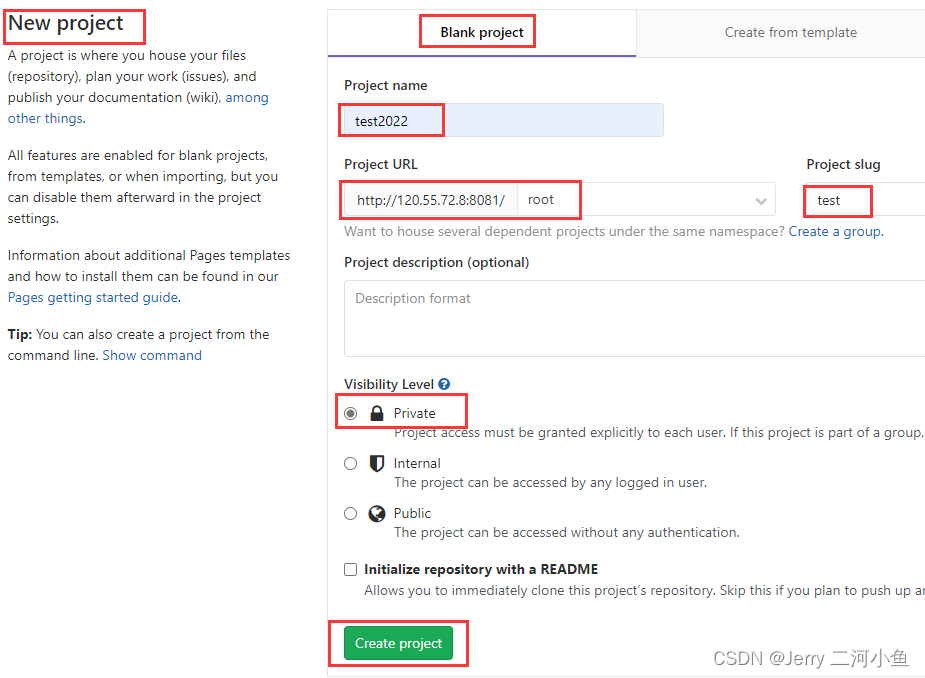 gitlab安装及使用教程_gitlab el8_Jerry 二河小鱼的博客-CSDN博客
