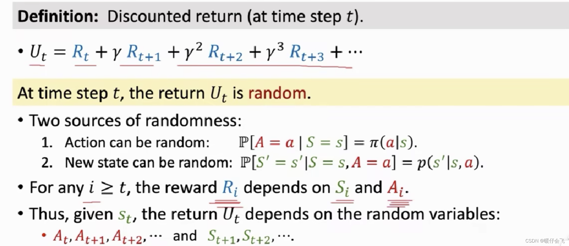 全网最全、最细的强化学习基础概念文章：随机变量、概率密度函数、期望、随机抽样；state, action, policy, reward, return, value-functions_强化 ...