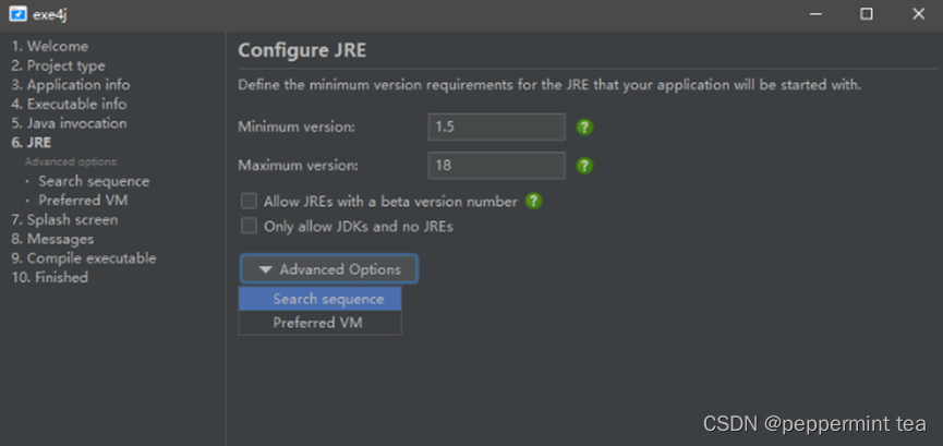 使用exe4j将java程序打包成exe文件，在移植到其他的电脑时，报错“No JVM could be found on your ...