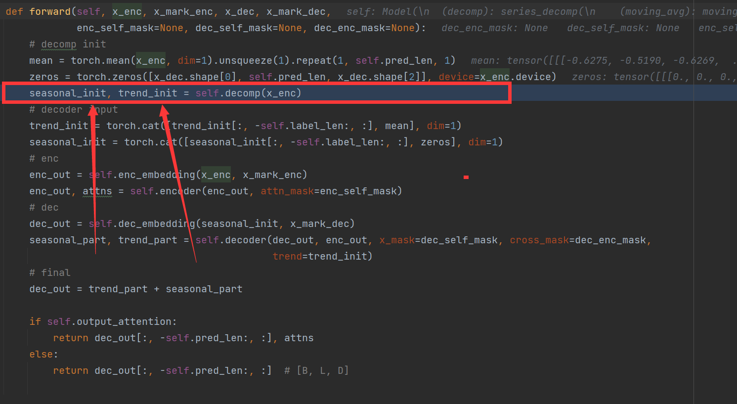 Autoformer pytorch代码解读（1）进入attention的计算之前的步骤 transformer学习笔记_autoformer代碼解讀-CSDN博客