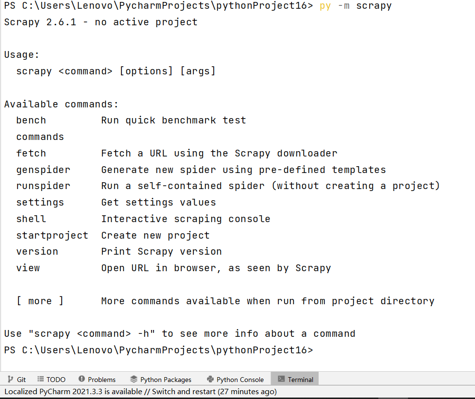 无法将“scrapy”项识别为 cmdlet、函数、脚本文件或可运行程序的名称_scrapy : 无法将“scrapy”项识别为 cmdlet、函数、脚本文件或可运行程序的名称。-CSDN博客