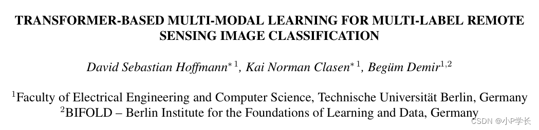 多模态+遥感图像分类Transformer-based Multi-Modal Learning for Multi Label Remote Sensing Image ...