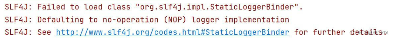 Defaulting to no-operation (NOP) logger implementation-CSDN博客