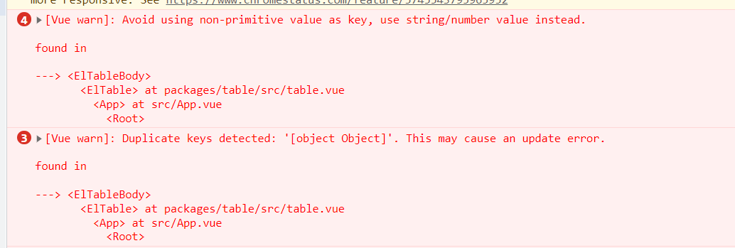 Vue El Table 渲染报错avoid Using Non Primitive Value As Key Use Stringnumber Value Insteadel 