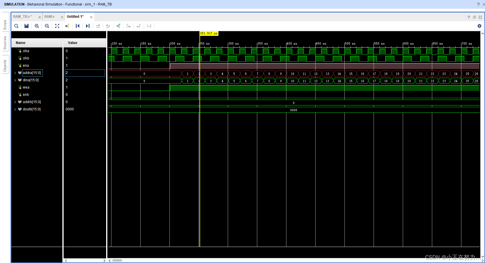 RAM-IP核配置及使用_ram ip-CSDN博客