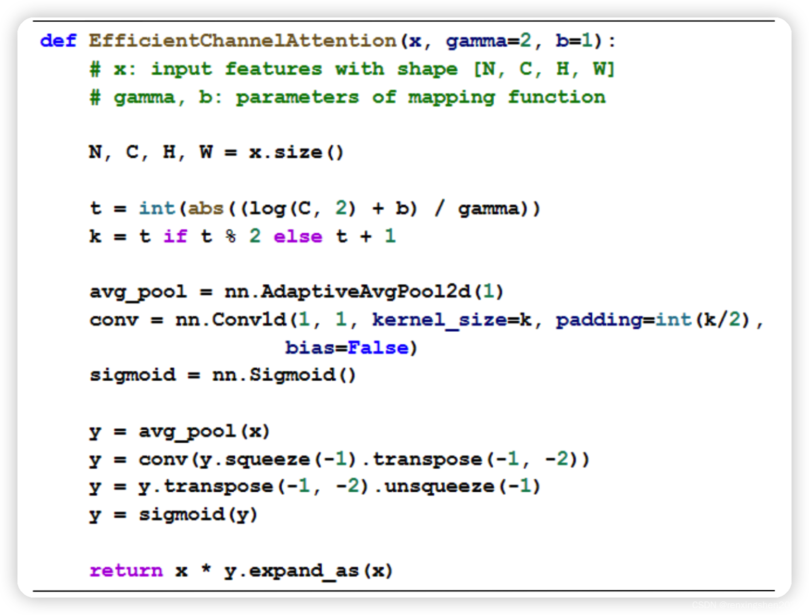 注意力机制学习二---ECANet-CSDN博客