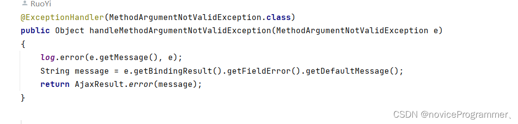 若依上参数验证抛出异常示例_error c.r.f.w.e.globalexceptionhandler - [handleru-CSDN博客