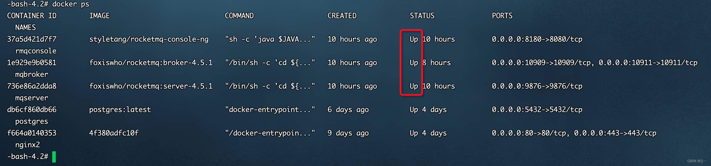 Docker部署RocketMQ_rocketmq 4.5.1 安装 nameserver。 shell 复制代码 1 docker -CSDN博客