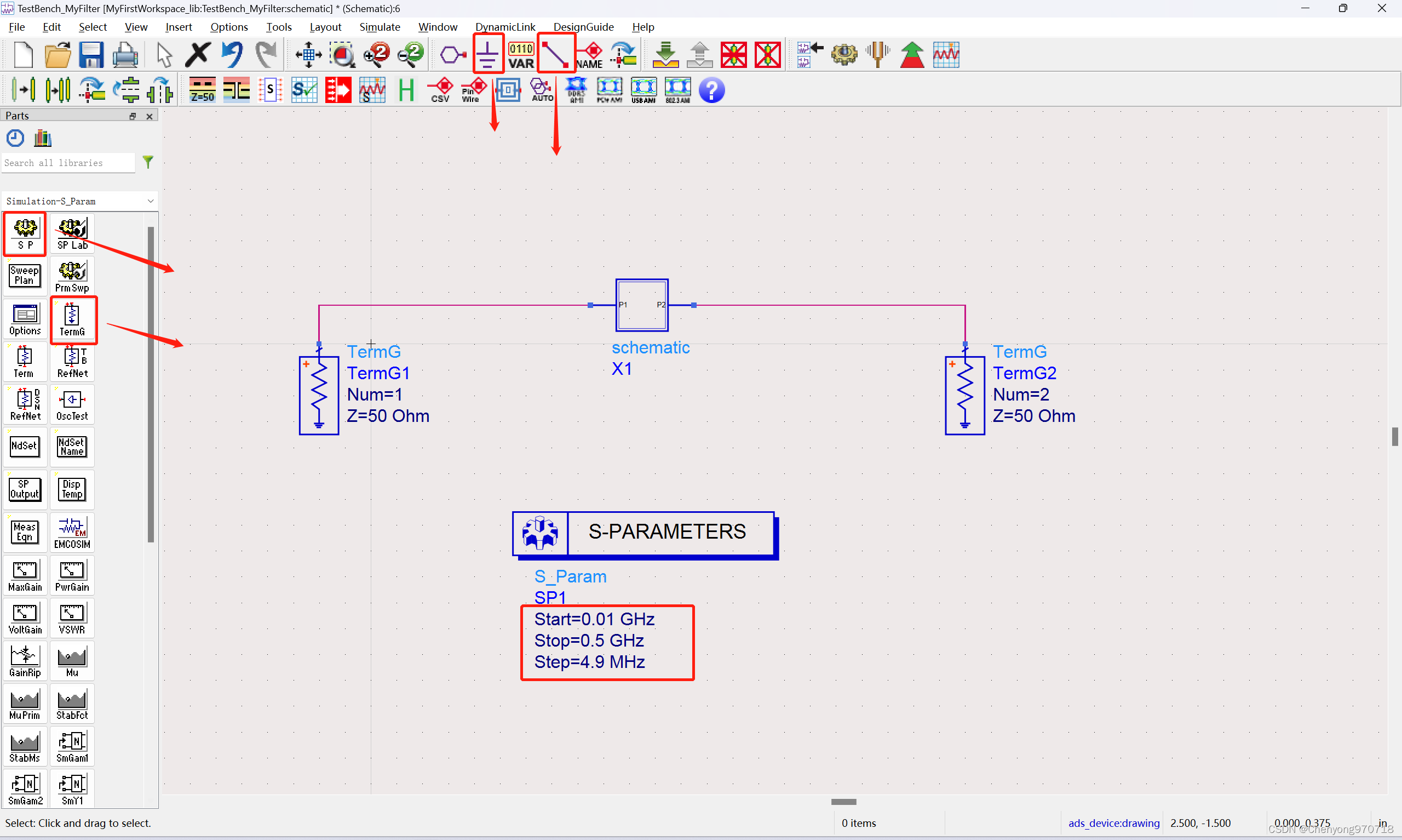 ADS2023_Tutorial-3:S-Parameter Simulation-CSDN博客