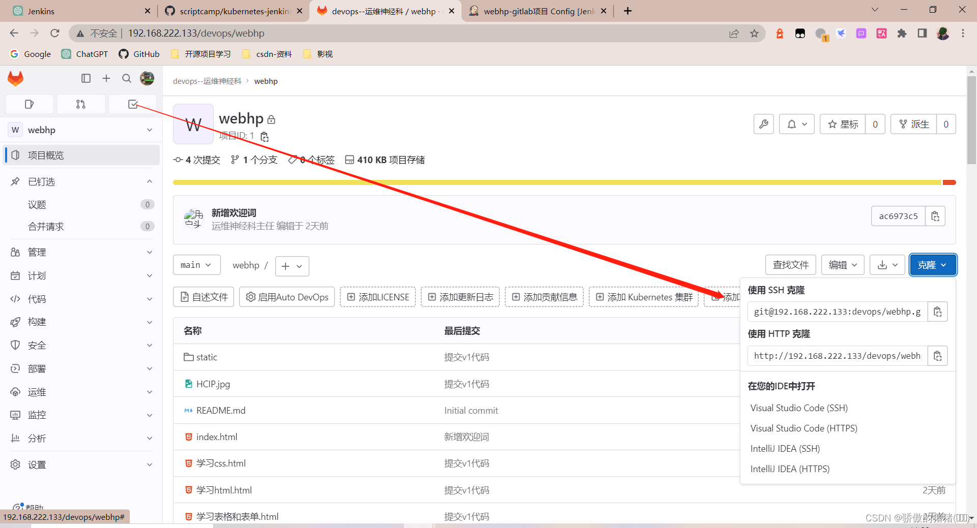 二、gitlab+Jenkins+nginx实现自动化_nginx 映射 gitlab jenkins-CSDN博客