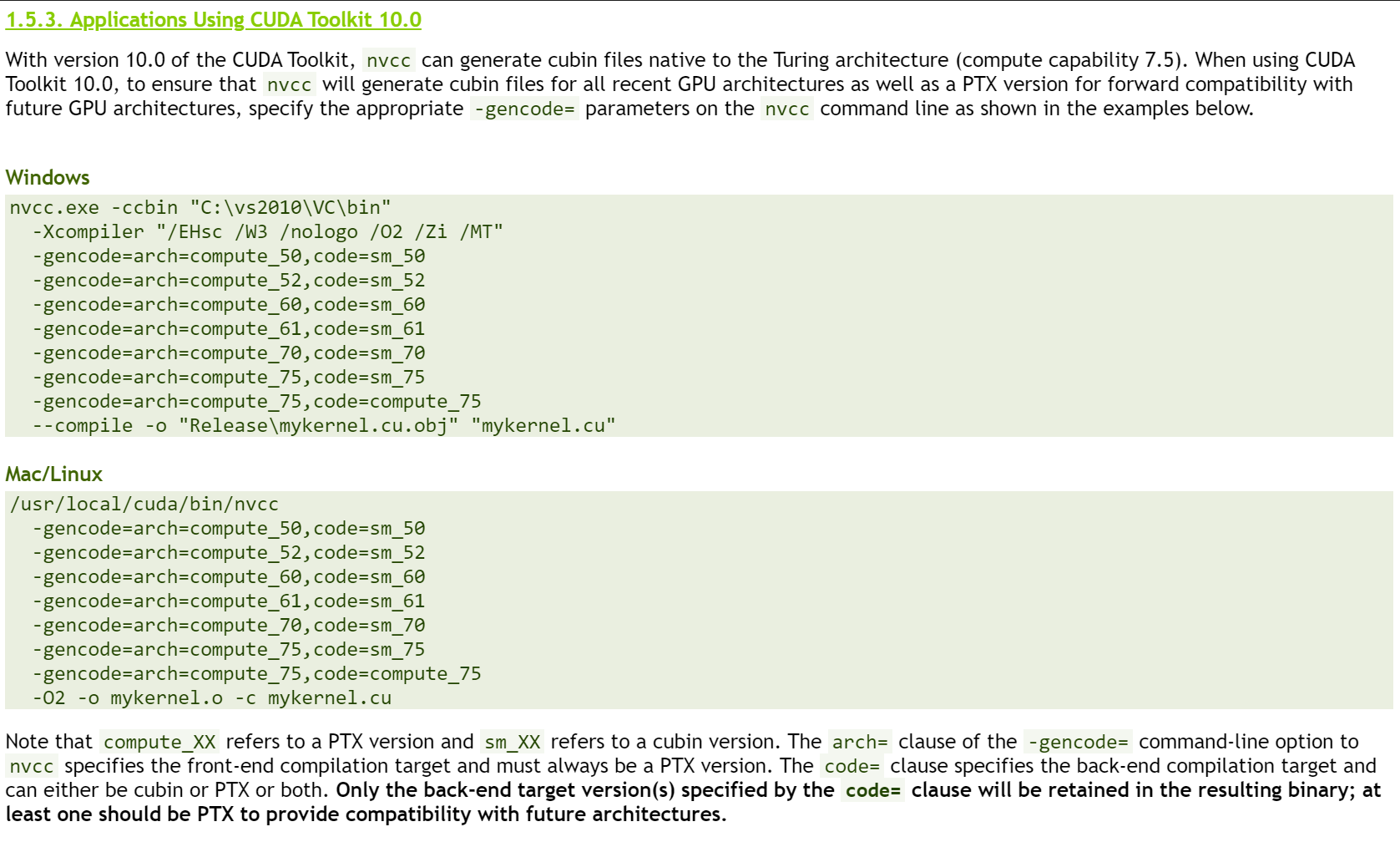 cuda版本和ARCH计算力匹配，caffe nvcc fatal : Unsupported gpu architecture ‘compute_75‘_cuda arch-CSDN博客
