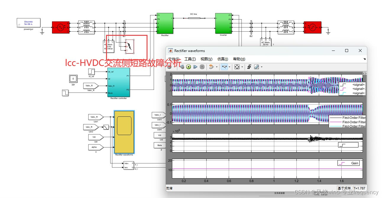 12脉波LCC- HVDC常规高压直流输电仿真模型短路故障研究simulink模型_lcc-hvdc故障-CSDN博客