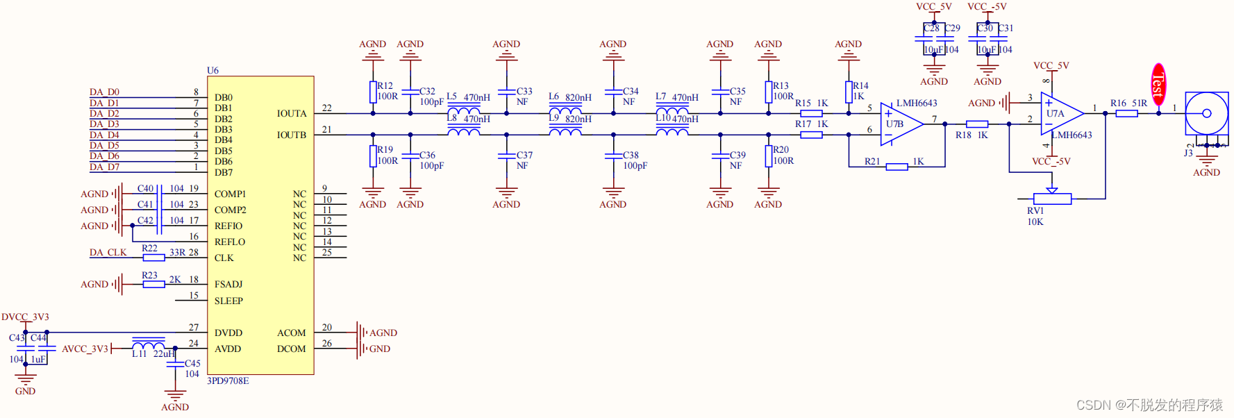 一种高速ADC和DAC转换电路分享_dac输出电路变换-CSDN博客