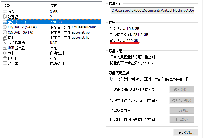 vmware中调整ubuntu的磁盘大小_ubuntu disk工具里没有“调整大小”-CSDN博客