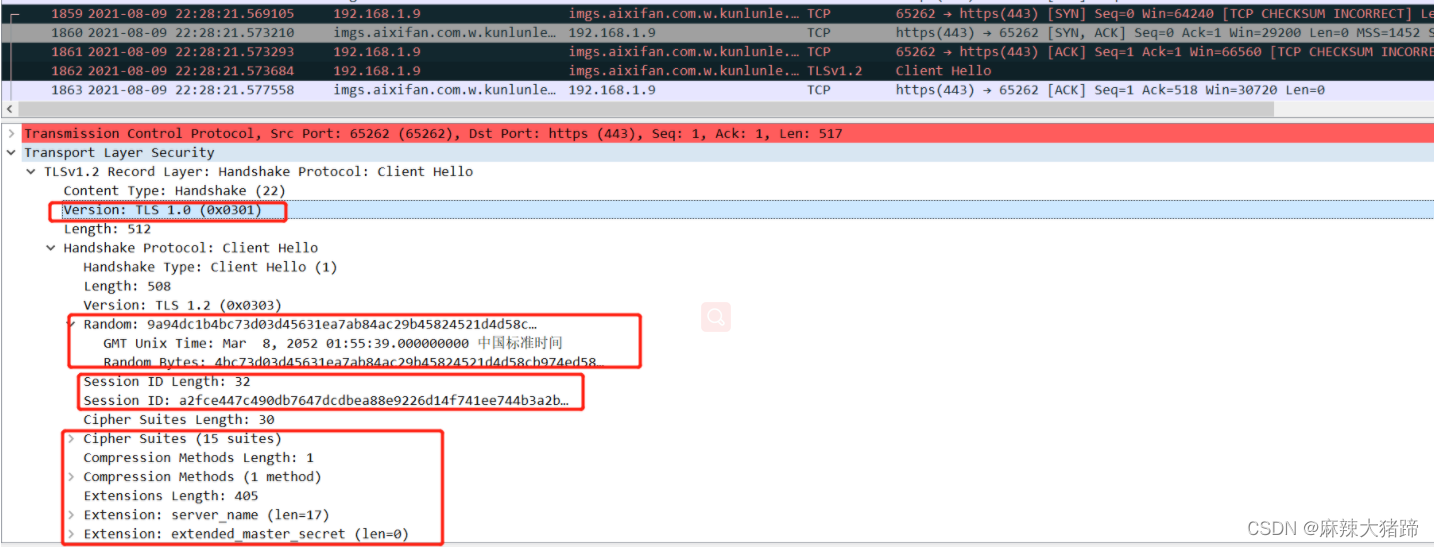 SSL握手过程实例抓包分析_ssl抓包分析-CSDN博客