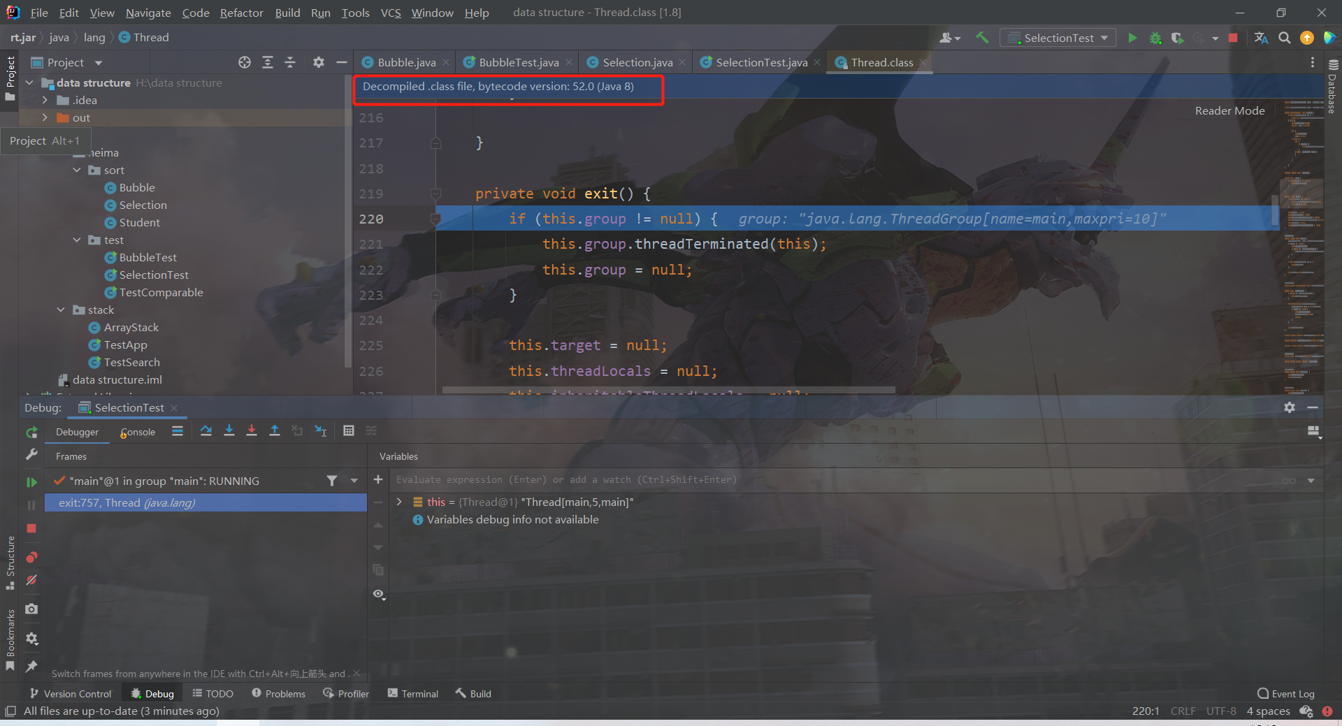 解决idea报 Decompiled.class file, bytecode version 52.0 （Java 8）异常_decompiled.class file bytecode ...