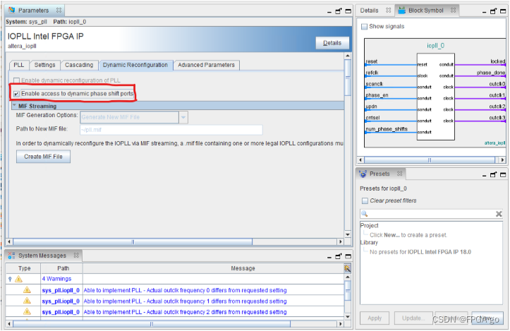 动态配置PLL：IOPLL Reconfig_pll配置-CSDN博客