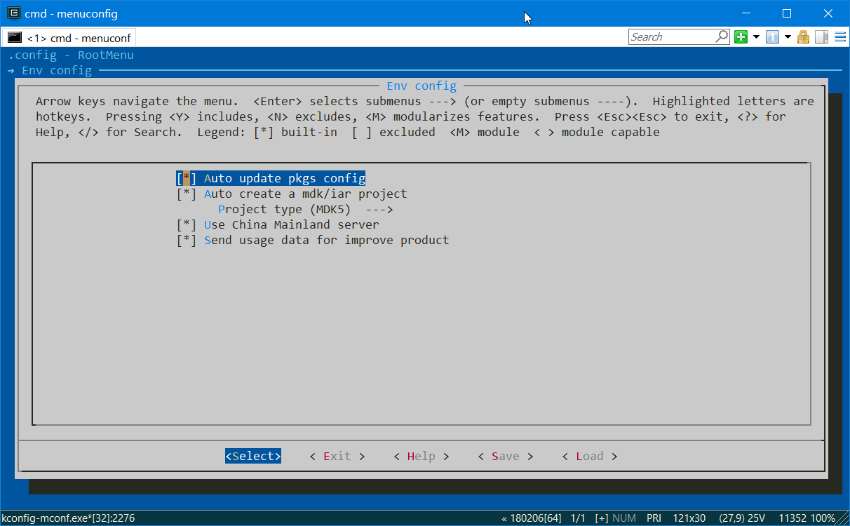 RT-Thread ENV工具 pkgs --upgrade 报错：open .config failed-CSDN博客