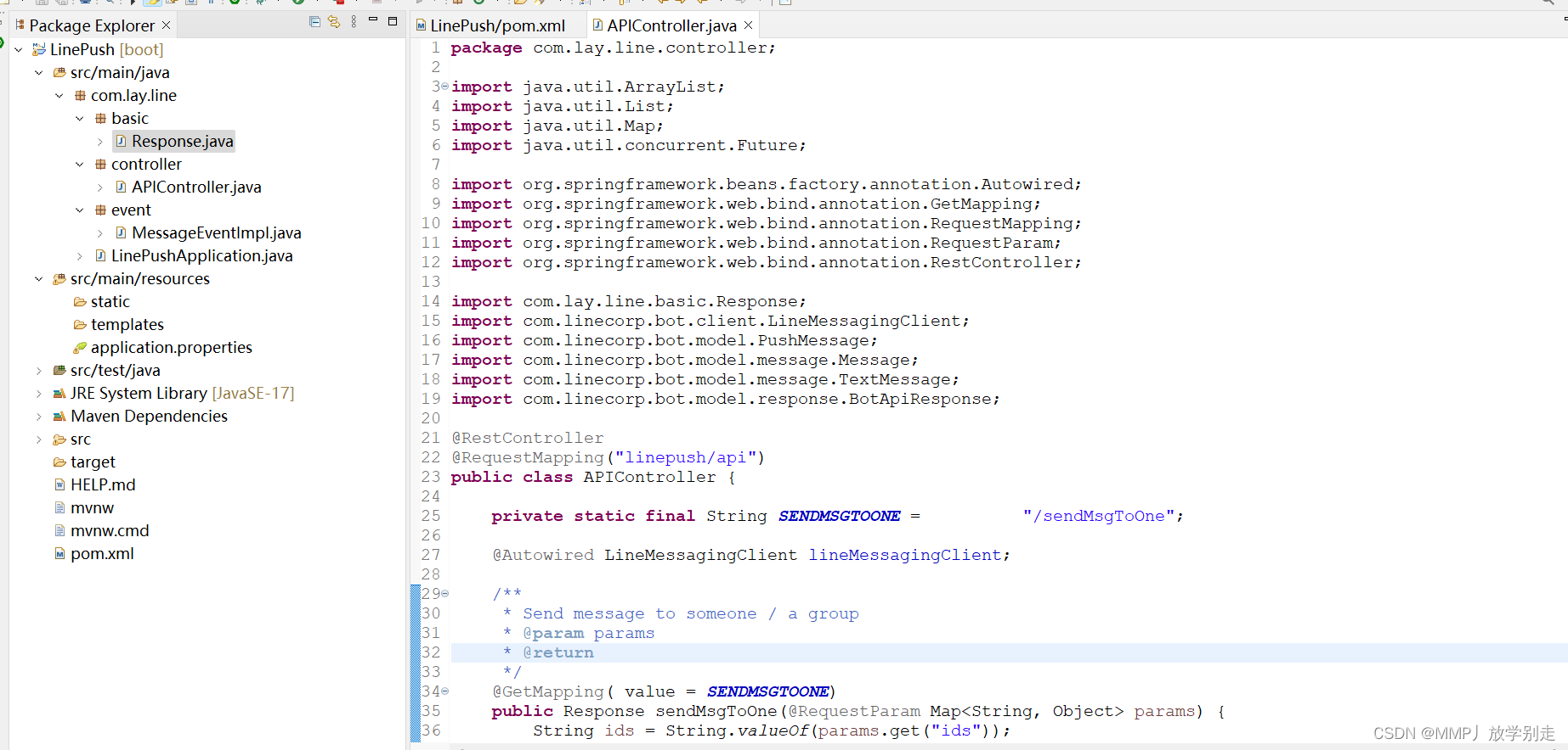 【Line 消息推送开发】四、功能开发调试_linemessagingclient-CSDN博客