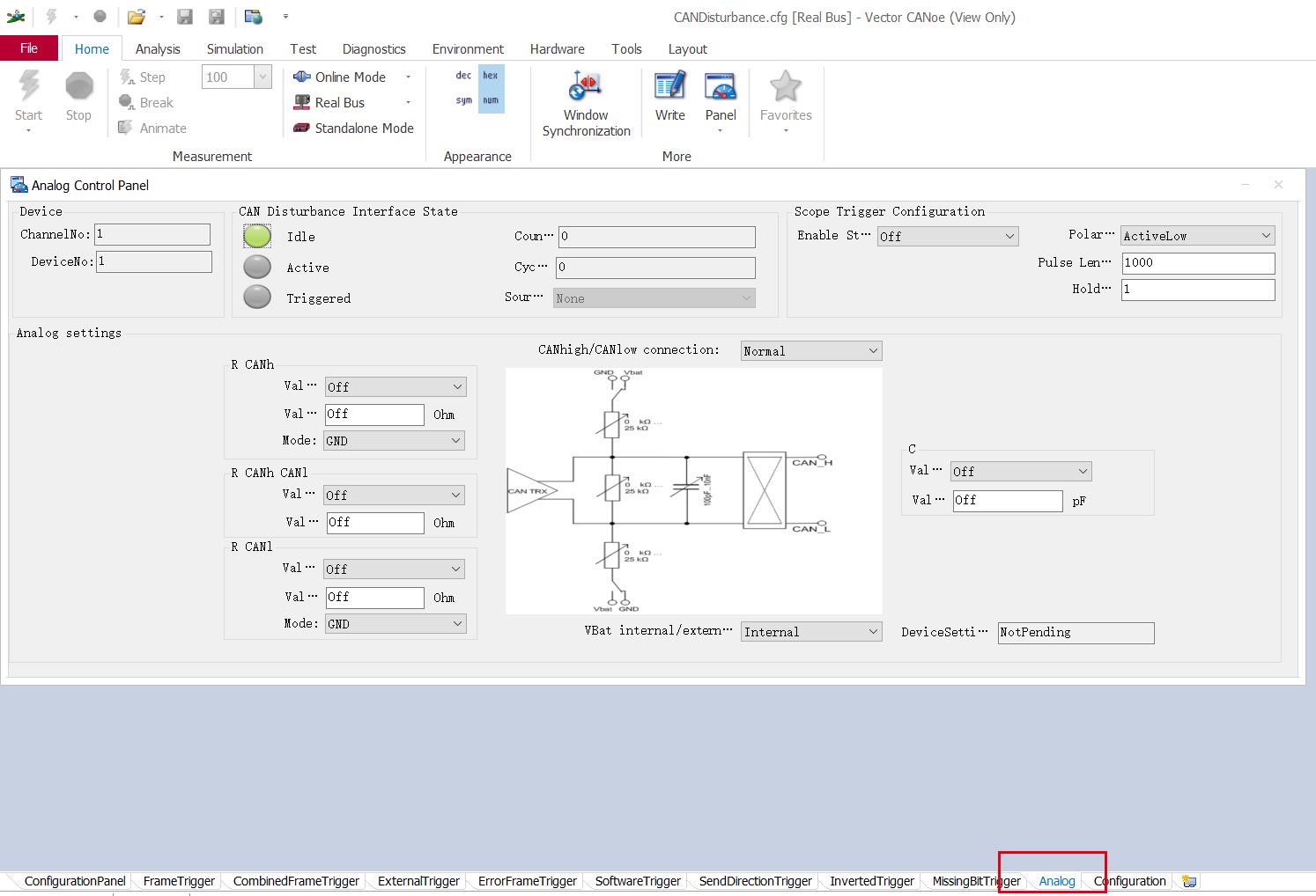 Canalyzer and Canoe use six: the use of the VH6501 interference (Busoff ...