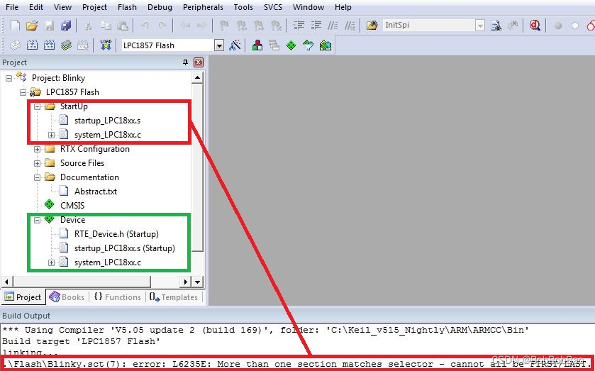 MDK keil5 error: L6235E: More than one section matches selector---STM32启动_l6235e: more than one ...
