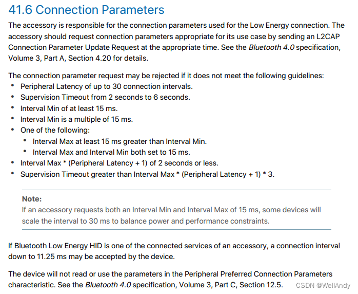 iOS设备 最新 BLE蓝牙连接间隔_ios ble多久可以扫描到-CSDN博客
