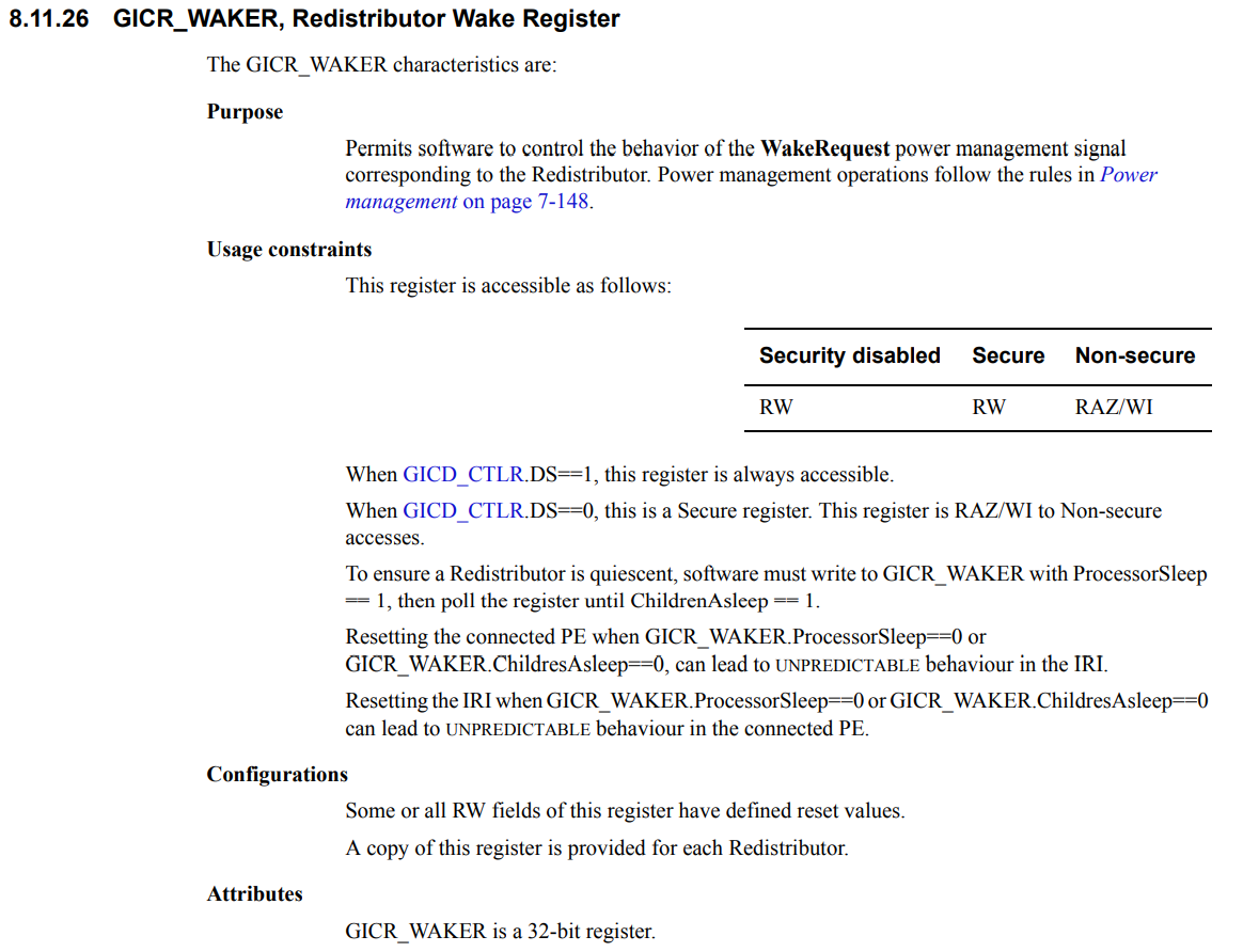 ARM GIC（六） GIC V3 电源/功耗管理 分析笔记。_arm maxpwr-CSDN博客