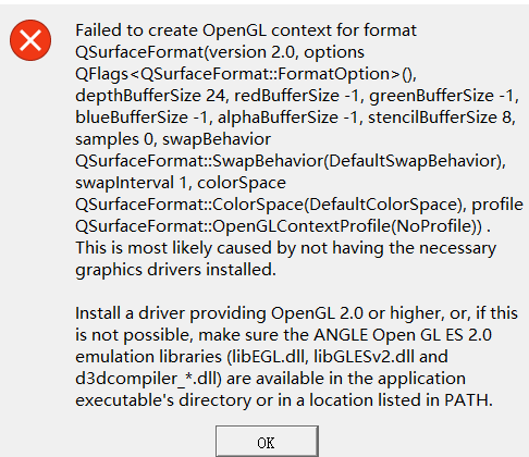 PyQt5 failed to create opengl context for format qsurface-CSDN博客