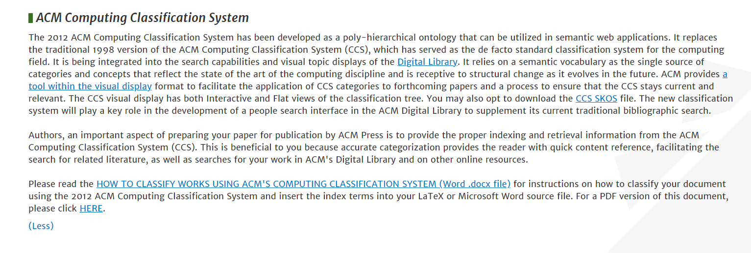 ACM latex模板中的CCSXML （即：CCS Concept）怎么填？_ccs concepts-CSDN博客
