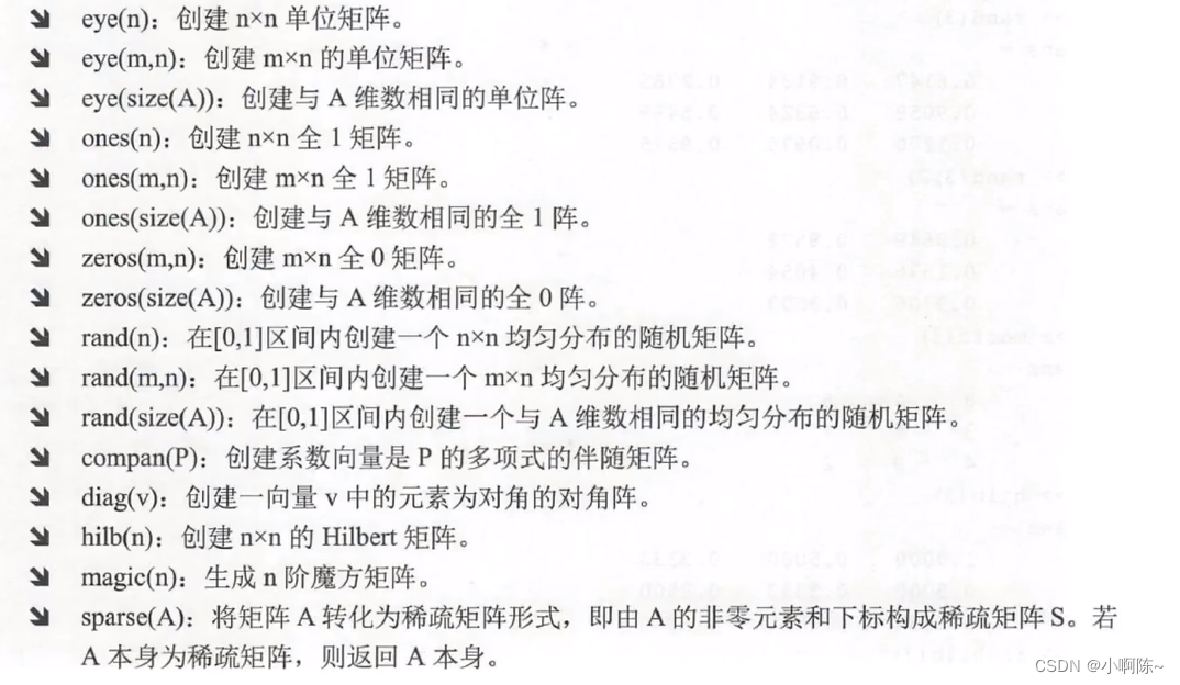 Matlab矩阵运算 Matlab对矩阵求操作 Csdn博客