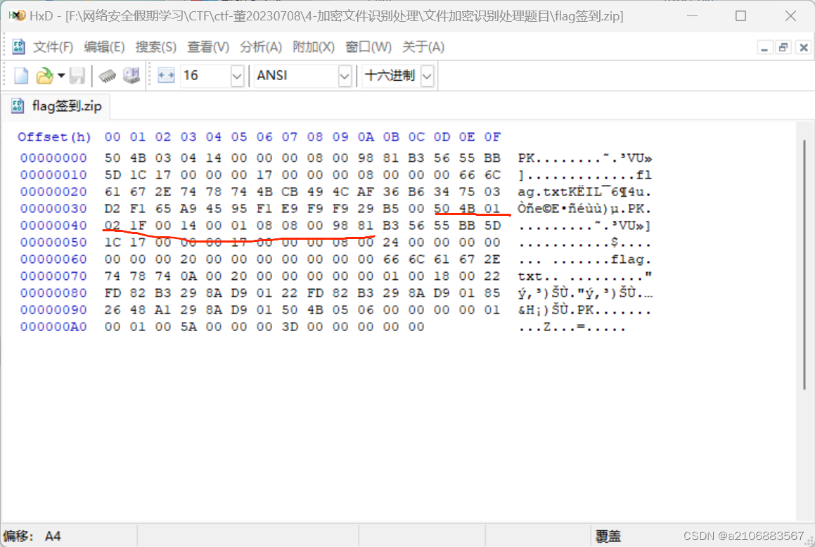 伪加密文件分析_hxd伪加密-CSDN博客