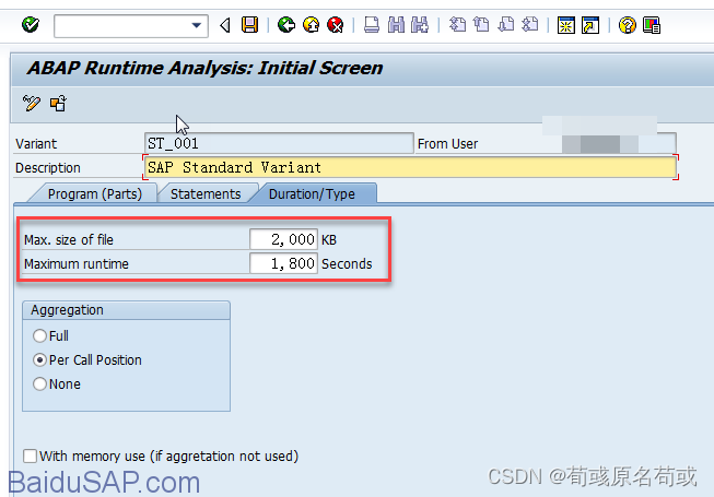 SAP ABAP 运行时间分析工具 TCODE SAT / SE30_sap se30-CSDN博客