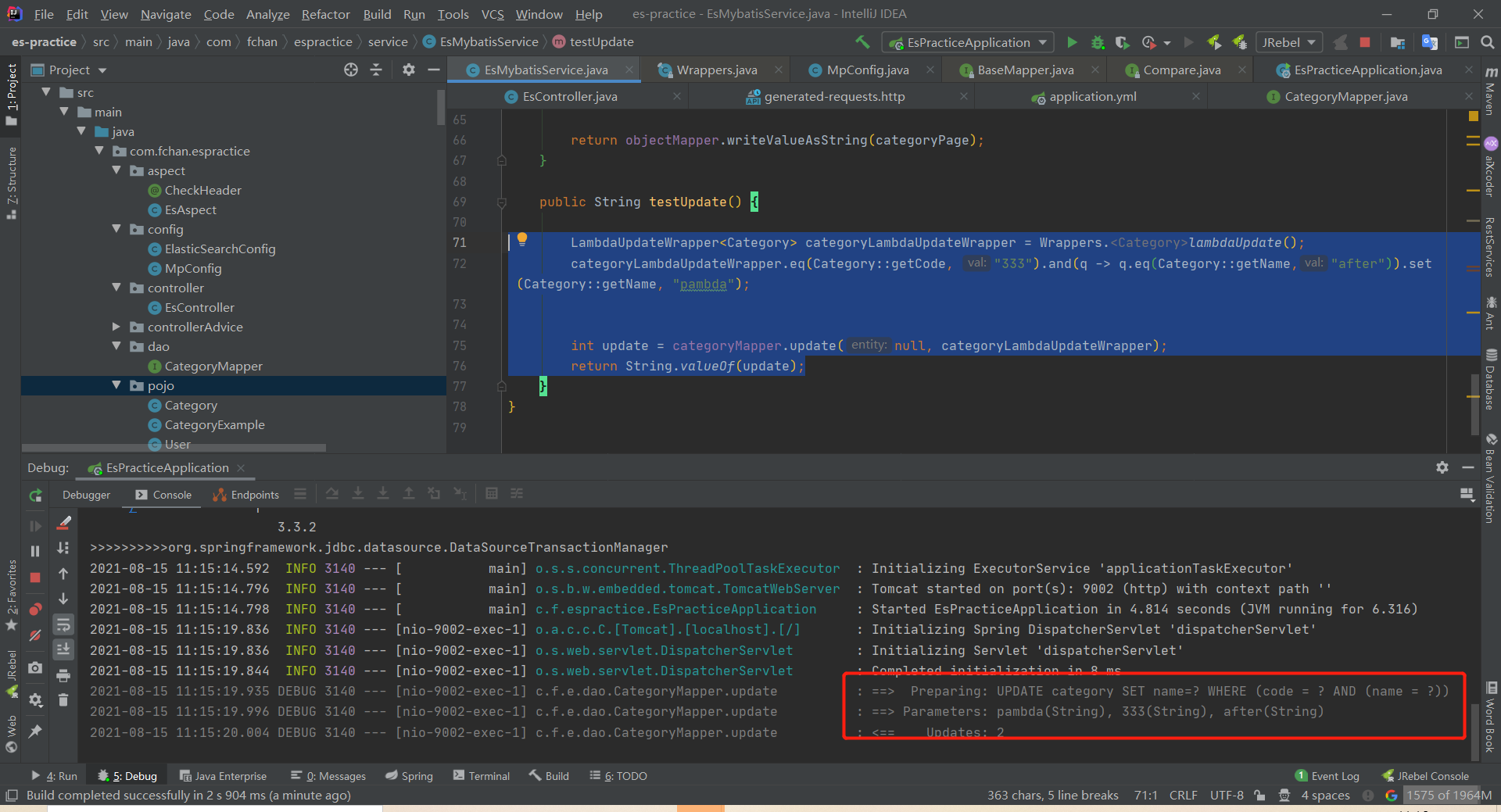 mybatisPlus入门应用Wrapper查询/驼峰下划线转换/sql执行日志，分页查询，通用IService增删改查_querywrapper如何驼峰命名转下划线字段查询-CSDN博客