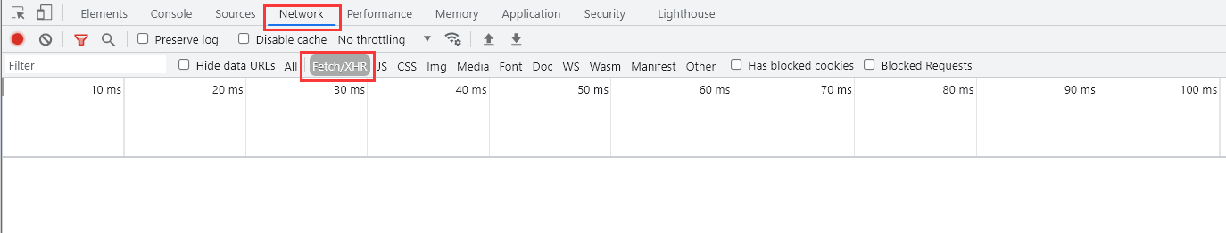 chrome浏览器F12调试时，network ＞ XHR下发出请求看不到接口如何解决_f12请求接口消失了-CSDN博客